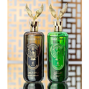 AYAT PERFUMES Eau de Parfum EAGLE SERIES 100ml EDP Orientale Arab - For Men and Women - Arabian Scent Made in Dubai Inspired by the Eagle The King Of Birds (Black Crown)