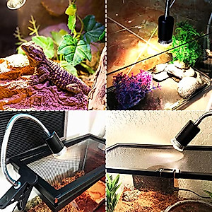 Fischuel Reptile UV Bulb, 2 Pack Reptile 50W UVB Bulbs, Habitat Basking Heat Bulb, UVB Light Bulb, Reptile Heat Lamp Bulb for Terrarium(E27,110V)