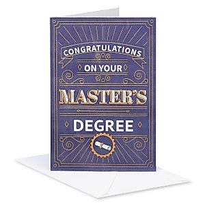 American Greetings Master's Degree Graduation Card (Impressive Achievement)