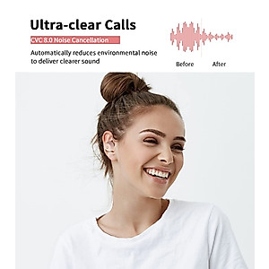 Edifier X3 to U True Wireless Earbuds, Qualcomm AptX Audio Bluetooth 5.0 Headphones, CVC 8.0 Noise Cancellation IP55 Dust and Waterproof Ear Buds, Voice Assistant USB C Earphones Pink