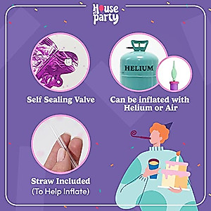 HOUSE OF PARTY Cowgirl Boot Balloons 2 Pcs - 30 Inch Pink Boot Foil Balloon for Last Rodeo Bachelorette Party Decorations, Cowgirl Balloons for Western Themed Birthday Party Decorations Supplies