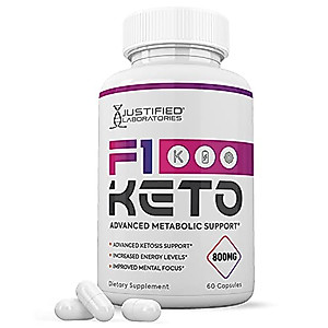 F1 Keto Now 800MG Includes goBHB Exogenous Ketones Advanced Ketosis Support for Men Women 60 Capsules