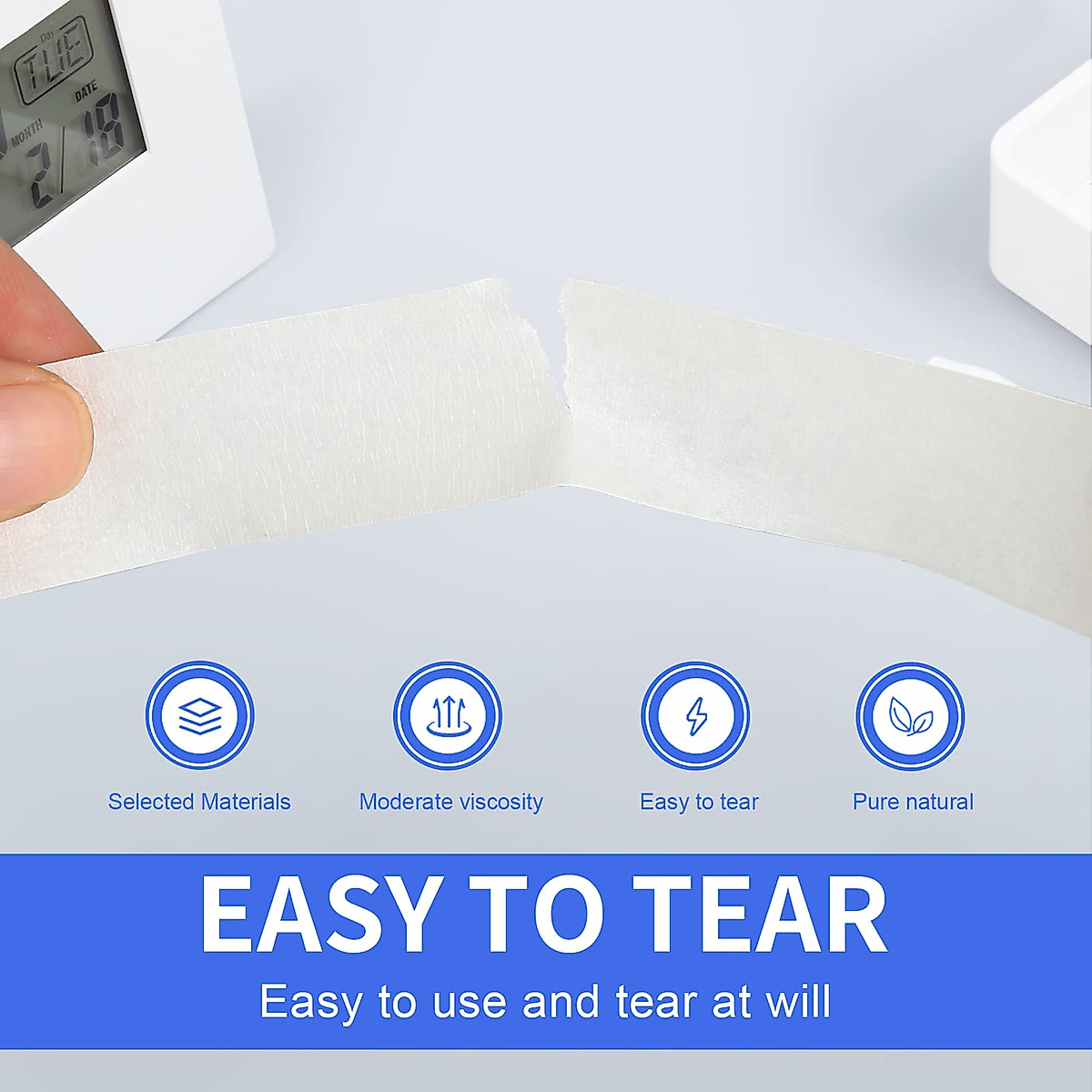 JayJayup Masking Tape 1 inch Wide, 12 Rolls General Purpose Masking Tape Bulk for Painting, Labeling, Art, Office, Home, Craft, 1 Inch x 55 Yards x 12 Rolls, 660 Yards in Total