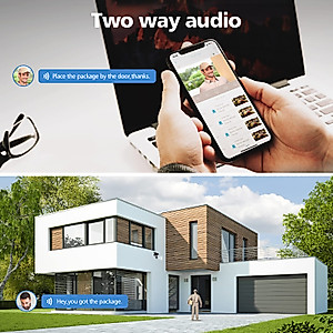 PORTOCAM Security Camera Outdoor, Pan Tilt 360°View Solar Battery Powered Rechargeable Wireless Spotlight Security System, 1080P Full-Color Night Vision, 2-Way Talk, Motion Detection, and Cloud S30