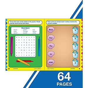Carson Dellosa Beginning Reading Workbook―Kindergarten Early Reader Phonics Practice With Stickers, Incentive Chart, Puzzles, Coloring Activities (64 pgs) (Home Workbooks)