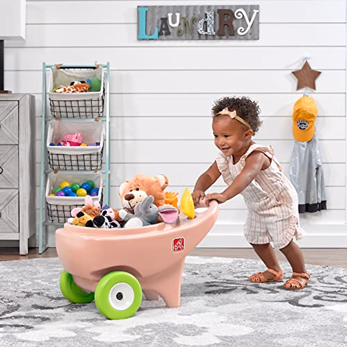 Step2 Springtime Wheelbarrow – Rose Pink – Toddler Role Play Garden Toy – Toddler Wheelbarrow – Perfect Easter Basket Alternative – Ideal for Easter Egg Hunts