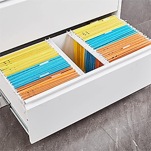 GangMei 4-Drawer Steel Metal Lateral Filing Cabinet with Lock in White