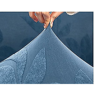 IMYOGI High Stretch Sofa Covers Stylish Couch Covers L Shape Sofa Cover Solid Color Sofa Slipcovers Jacquard Fabric Machine Washable Furniture Protector for Living Room -blue-3-4 Seater+4 Seater