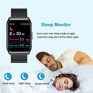 MBHB Smart Watch with Make, Answer, Refuse Call, Portable Music Player, Fitness Tracker with Heart Rate Monitor, Sleep Tracker Steps Counter for Men Women, Black