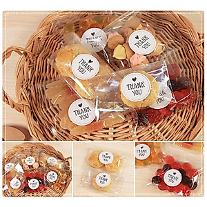 200Pcs Candy Treat Bags 4" x 6" Clear Cellophane Bag Thickening Plastic Party Favor Bags for Birthday Wedding Cookie Gift Lollipop Sticks Chocolate