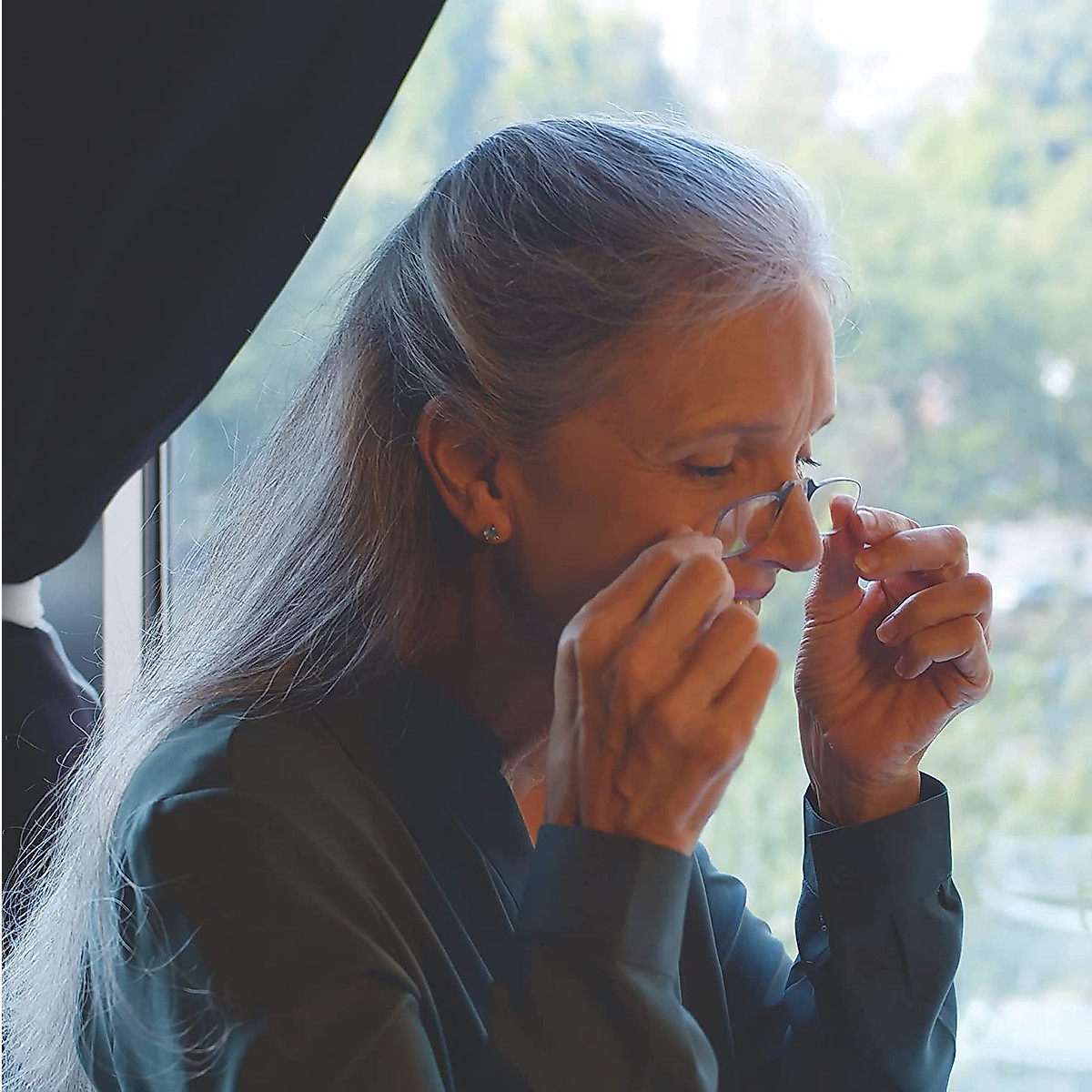 ThinOptics Readers Rectangular Reading Glasses, Black, 44mm + 2.5