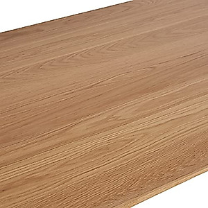 Christopher Knight Home Alma Dining Table, 6-Seater, Rubberwood with Walnut Veneer, Mid-Century, Natural Oak Finish