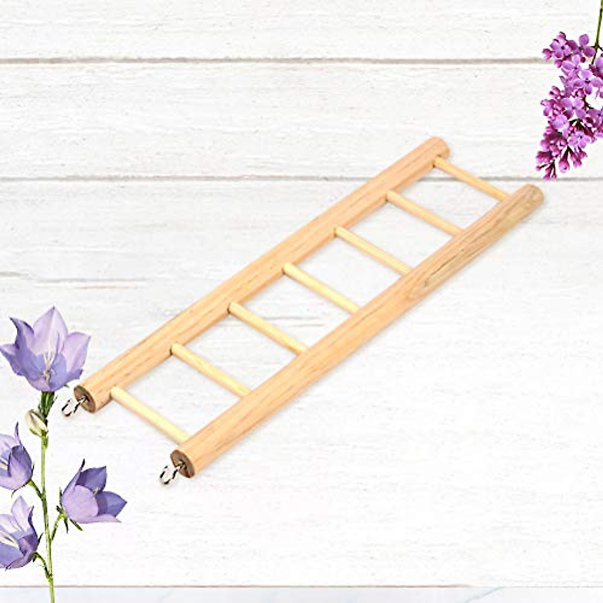 Hamster Toy Parrot Bird Mini Wood Ladder Wooden Squirrel Hamster Climbing Ladder Funny Small Pet Playing Toy (Seven Ladders)