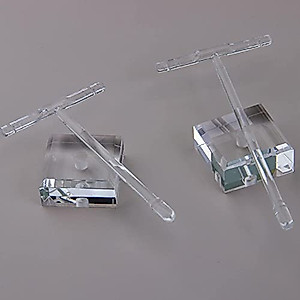 MILEVO Earrings,eardrop,dangler,Jewelry T Bar - Small Acrylic Earring Tree Stand | Earring Display for Selling Jewelry, Earring T Stand Jewelry Display, Stud Earring Holder Stand