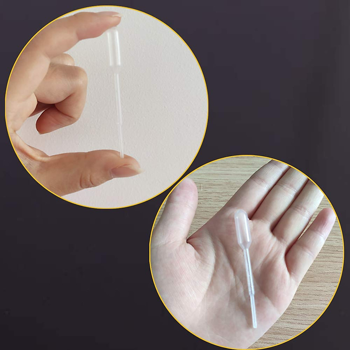 200Pcs 0.2ML Clear Disposable Plastic Transfer Pipettes, Mini Eye Droppers, Suitable for Science Laboratory, Essential Oils Pipettes Makeup Tool