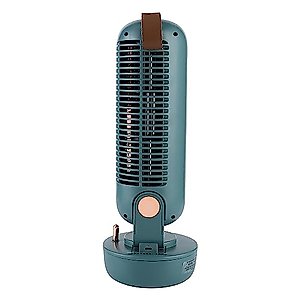 Pssopp Table Fans,Desk Fan, Bladeless Mute Desktop Spraying Fans with USB Charging Portable Mini Vintage Tower Shape Humidification Table Fan for Office Home (Green)