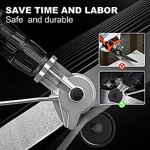 2023 New Drill Scissors, Metal Cutting Machine, Sheet Metal Cutting Machine, DIY Metal Drill Scissors Accessories for Cutting Iron, Iron, Steel, Copper and Aluminum, Etc. (less than 1MM)