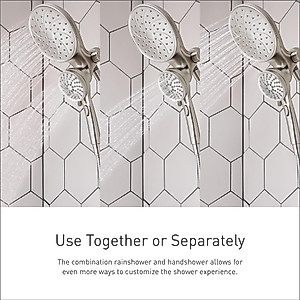 Moen 26008SRN Attract Magnetix Six-Function Handheld Showerhead with Magnetic Docking System, Spot Resist Brushed Nickel