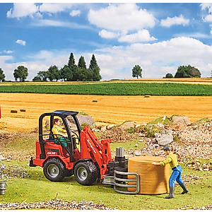 Schaeffer Compact Loader 2034 w Bale Gripper and Bale