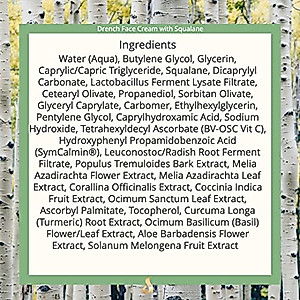 Suzy Cohen Drench Hydrogel Face Moisturizer for Women and Men. Soothes dry, itchy, dull skin and softens fine lines. Anti-aging face cream for dry skin with squalane, aloe, aspen extract & Sym-Calmin.