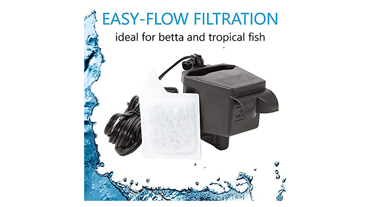 Koller AquaView 2-Gal 360 Aquarium | LED Light & Power Filter