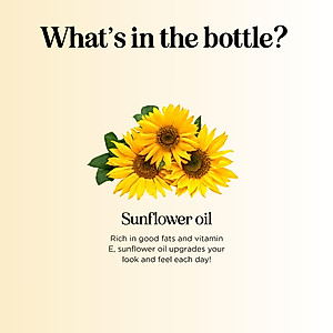Sunflower Oil for Hair Skin and Nails - Aromatherapy Carrier Oil for Essential Oils Mixing and Hair Oil - Body Oil Cleanser for Face Anti Aging Skin Care and Moisturizing Body Oil for Dry Skin 16oz