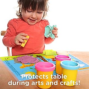 Neat Solutions Table Topper Disposable Stick-on Placemats in Reusable Package, Gender Neutral, 12" x 18", 60 Count (Pack of 1) (Styles May Vary)