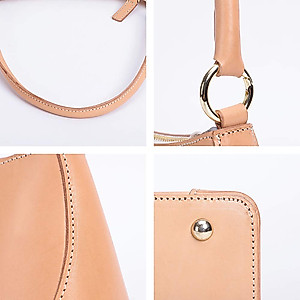 Vintage Handmade Full Leather Underarm Shoulder Bag Cowhide Handbag for Women Purse High-grade Vegetable Tanned Leather