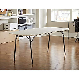 CoscoProducts Diamond Series 300 lb. Weight Capacity Folding Table, 6' X 30", White