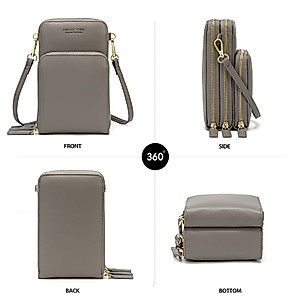 myfriday Small Crossbody Cell Phone Bag for Women, Mini Over Shoulder Handbag Purse with Credit Card Slots