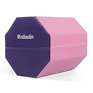 Matladin 20"x20" Gymnastics Octagon Mat Skill Shape Tumbling Backbend Trainer Exercise Mat for Preschool Kids Gym (Pink & Purple)