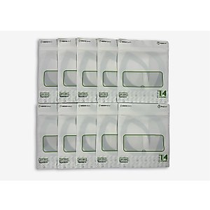 Official Grove Bags 1/4lb White Child Resistant Velvet Soft Touch 10-Pack - (10) 1/4lb White CR VST Terploc Pouches