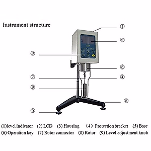 keyu Ndj-5s LCD Digital Rotational Viscometer Viscosity Meter Rotary Viscometer Viscosity Fluidimeter Tester Meter 110V/220v