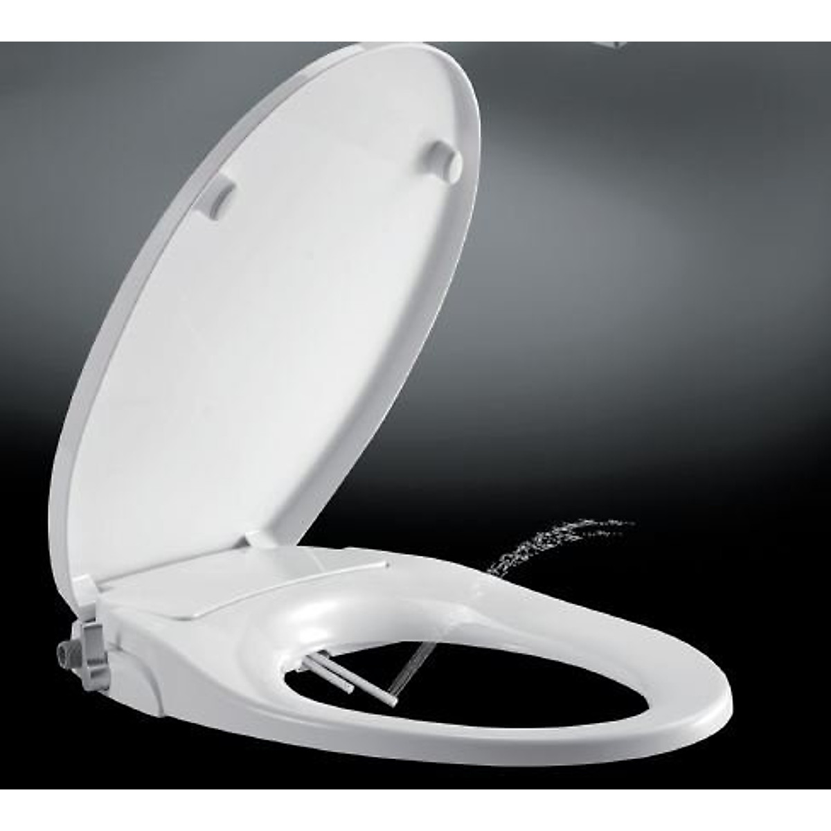 AXENT FB108 Round Front Toilet Seat with Bidet Function - No Electrical Outlet Required