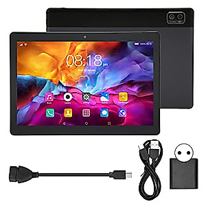 Luqeeg 10.1In Tablet for Android 12, 5G WiFi 6GB RAM 128GB ROM Tablet PC, Ten Core CPU Processing Operating System, Front 200W Rear 500W Dual Camera 1960X1080 IPS 8800mAh Calling Tablet(US Plug)