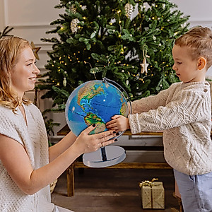 World Globe for High Clear Map Globe,9" Illuminated Constellation Globe,Educational Geographic Globe,Decor for Home Office Classroom