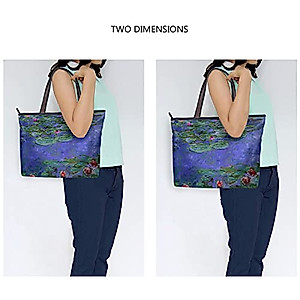 Women's Tote Shoulder Bag Claude Monet Water Lilies Top Handle Bag Handbag