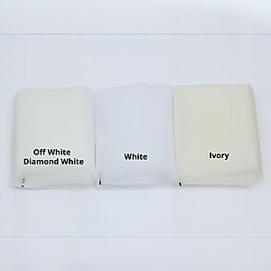 SAMKY Elegant 1T 1 Tier Ribbon Cascade Waterfall Veil - White Short Shoulder Length 20" V604