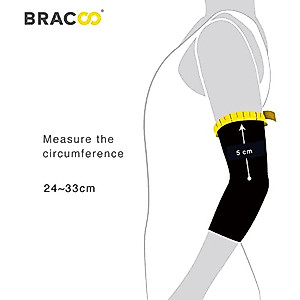 Bracoo Elbow Sleeve Brace for Tendonitis, Tennis Elbow Women Men, Neoprene Compression Wrap, Golfer's Elbow, Bursitis, Sprains, Strains, Sports Injury Recovery Joint, Arthritis Pain Relief, ES10