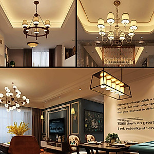 CRLight 3000K 6W Dimmable LED Candelabra Bulb Soft White, 65W Equivalent 650LM, E12 LED Light Bulbs, G16 Globe Clear Glass Chandelier Bulbs, Smooth Dimming Version, 6 Pack