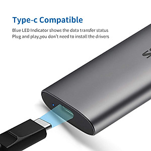 SSK Bundles 1TB Portable External SSD with 550MB/s Transfer Speed Aluminum 2.5" Hard Drive Enclosure USB C 3.1 Gen 2(6Gbps). Buy These Two Together and has a Very Attractive Price.You Can't Miss n