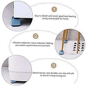 Angoily 4pcs Non-Slip Mat Anti Vibration Mat for Washing Machine Anti Skid Pads for Furniture Chair Foot Pads Washer Machine Foot Pads Bed Riser Furniture Height Riser Heightening Foot Pad