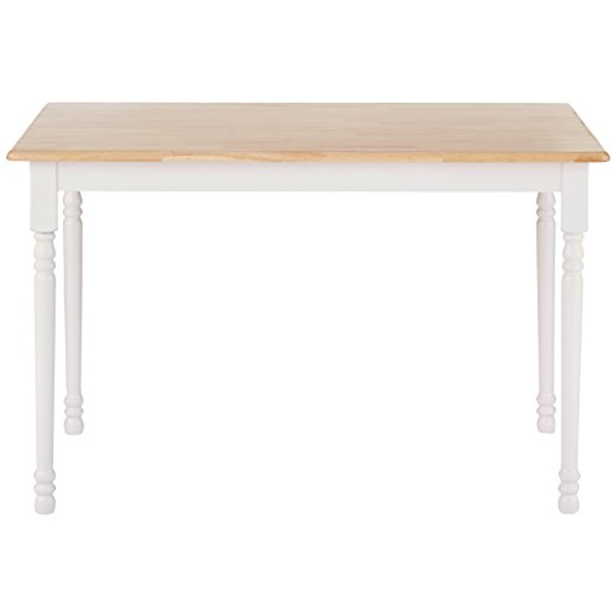 Coaster Damen Rectangle Dining Table Natural Brown and White