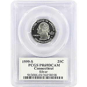 1999 Connecticut State S Silver Proof Quarter PR-69 PCGS