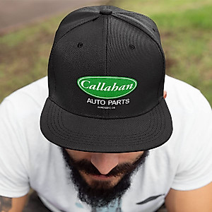 Callahan Auto Parts Patch - Flexfit Ultrafibre Airmesh Fitted Hat - Breathable Mesh Side for Casual Wear & Outdoor Activities - Baseball Cap Women & Men (Charcoal, Large-Extra Large, l)