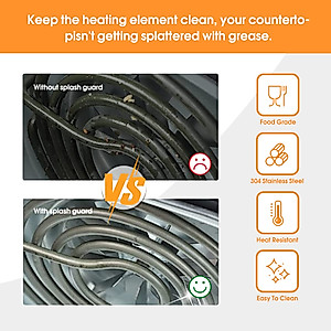 Stainless Steel Splatter Shield 2 Pack Air Fryer Foodi Accessories Replacement Parts for Ninja Foodi AG300, AG300C,AG301C, AG302