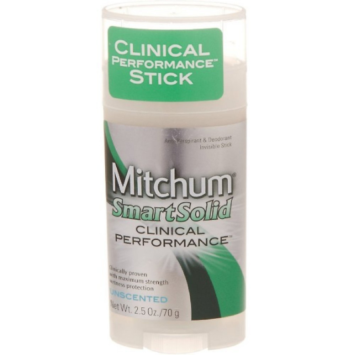 Mitchum Smart Solid Anti-Perspirant Deodorant Unscented 2.50 oz ( Pack of 5)