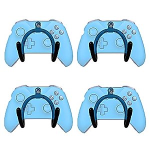 YYST Mini Flexible Wall Mount Holder Rack Organizer for PS3/PS4/PS5/Xbox 360/Xbox One/S/X/Elite/Series S/Series X Controller, Pro Controller - 4/PK- No Game Controller