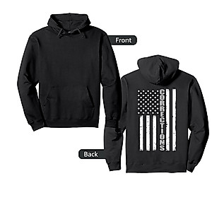 Thin Silver Line Corrections Flag Hoodie Pullover Hoodie