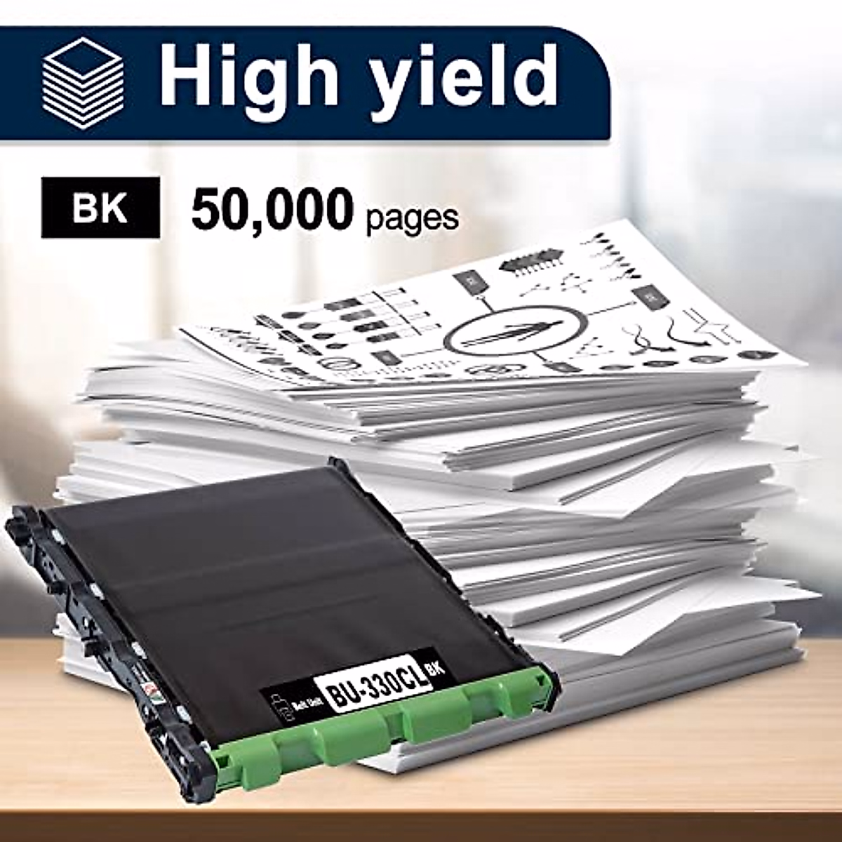 HINK 1Pack Black BU330CL Belt Unit Compatible Replacement for Brother mfcl8610cdw mfcl8900cdw mfc